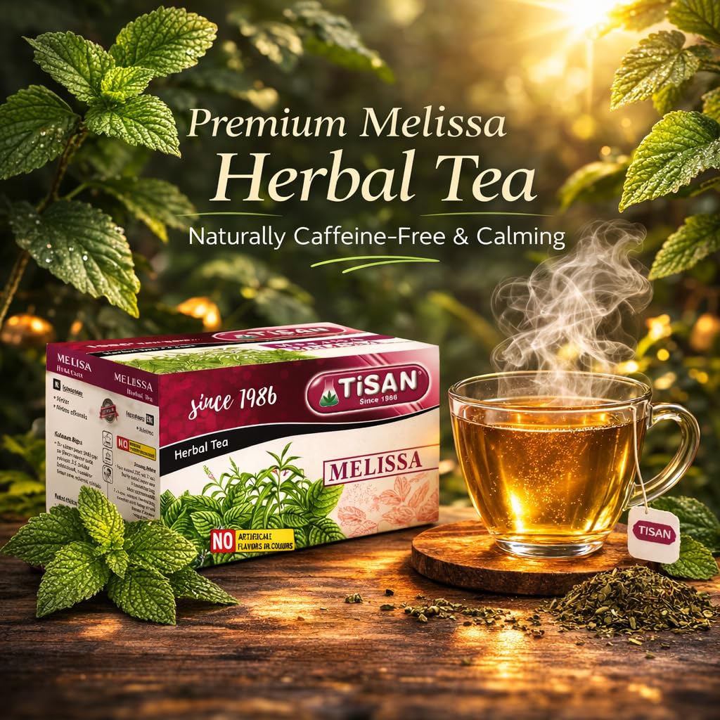 Herbal lemon balm tea for stress relief