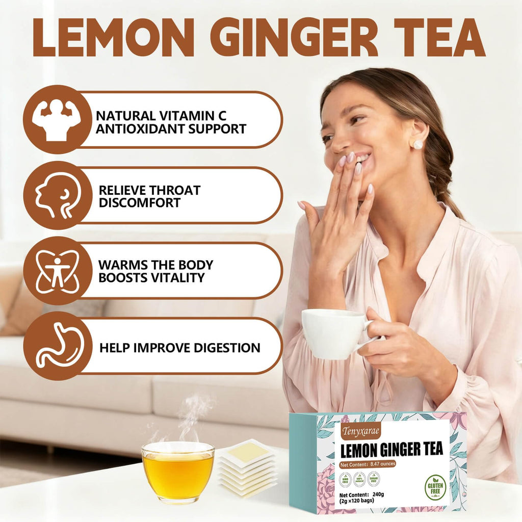 herbal lemon ginger tea for immune support