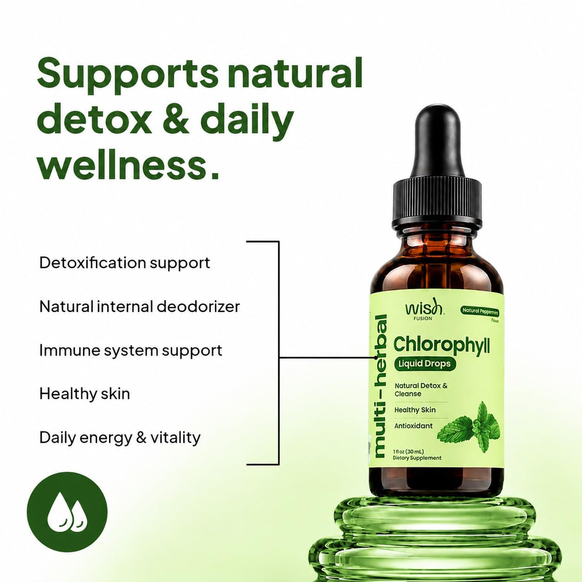 herbal liquid chlorophyll for skin glow