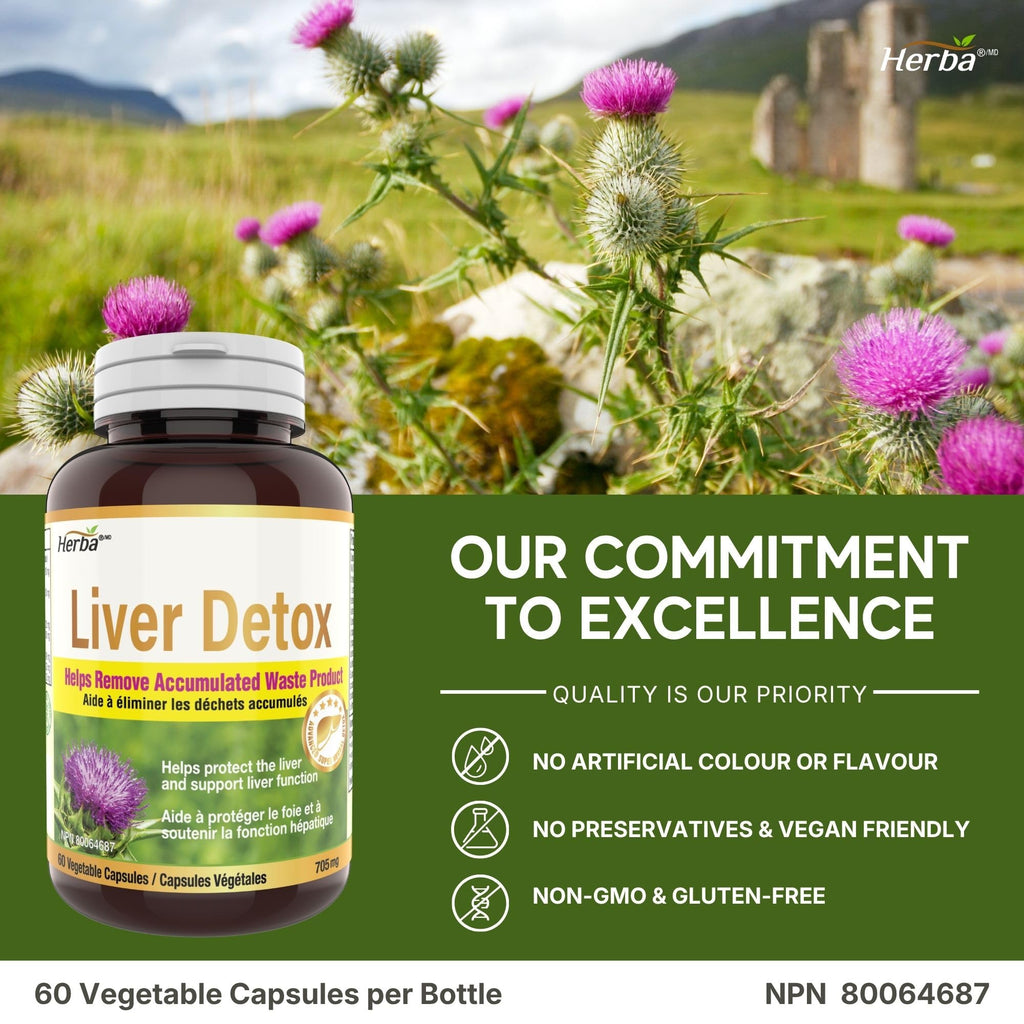 Herbal liver detox with six ingredients