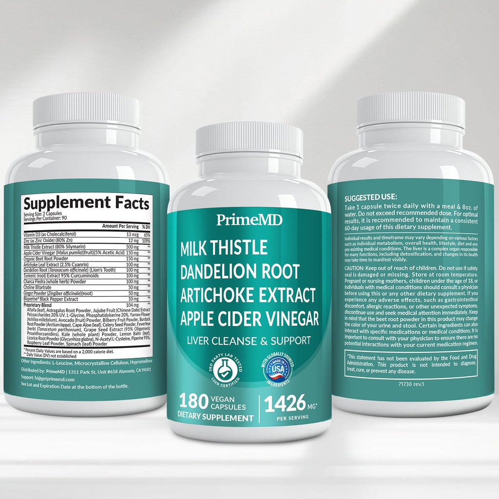 herbal liver support with milk thistle