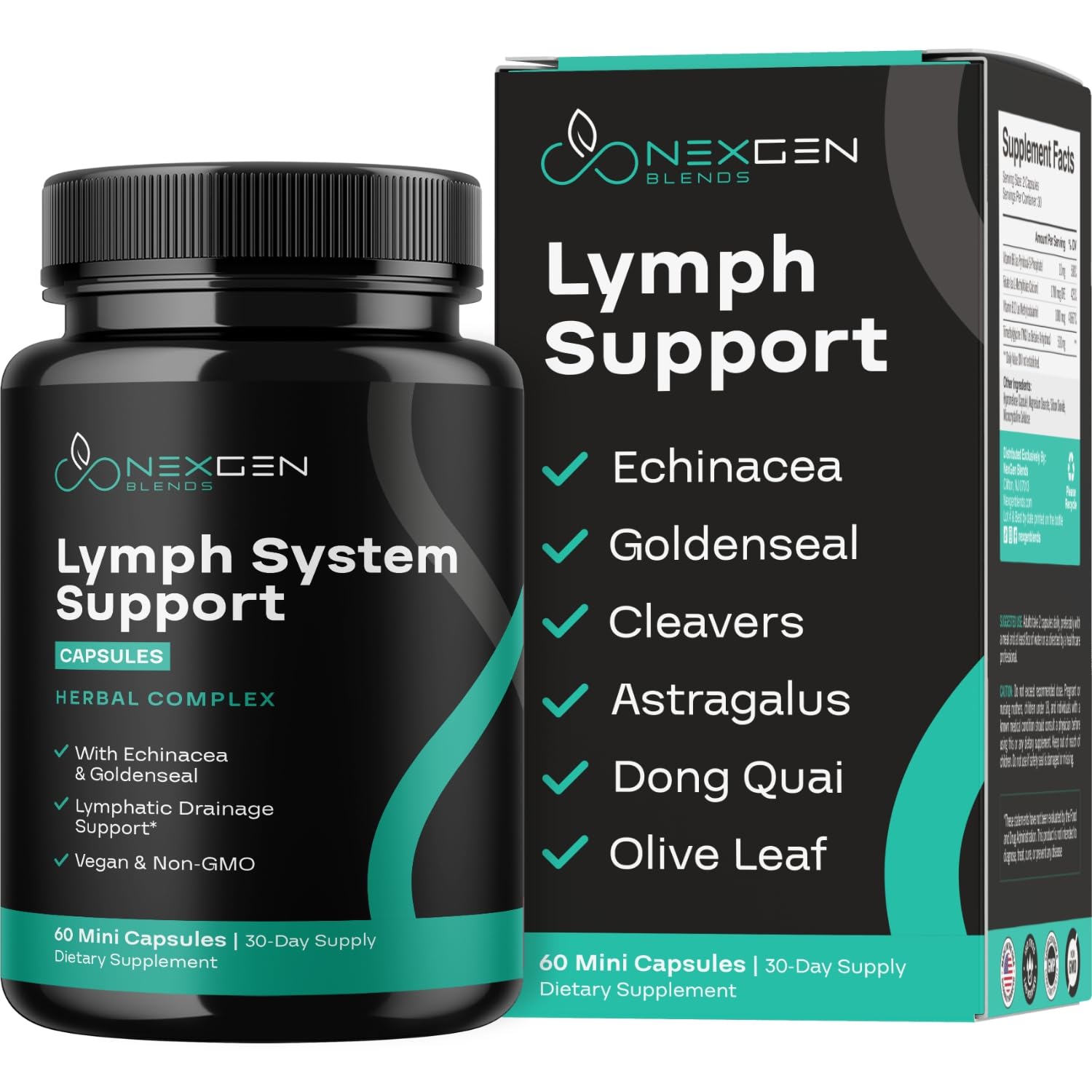 herbal lymphatic support echinacea capsules