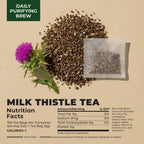 Herbal milk thistle tea for liver health