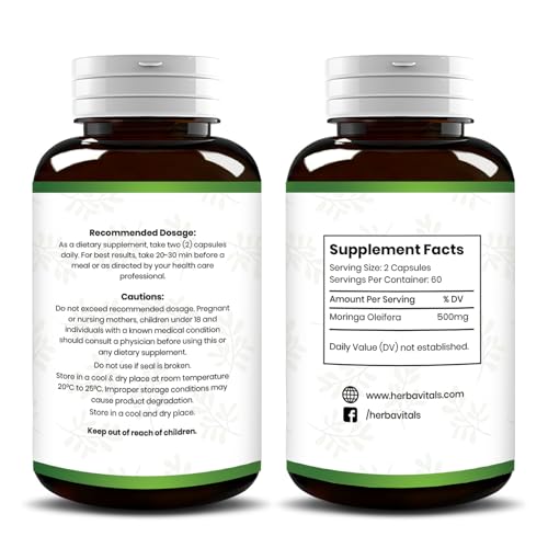 Herbal moringa capsules for overall health