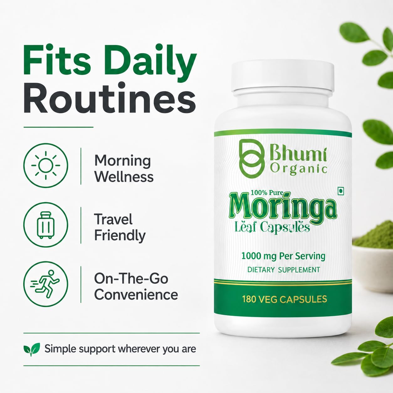 Herbal Moringa powder for wellness