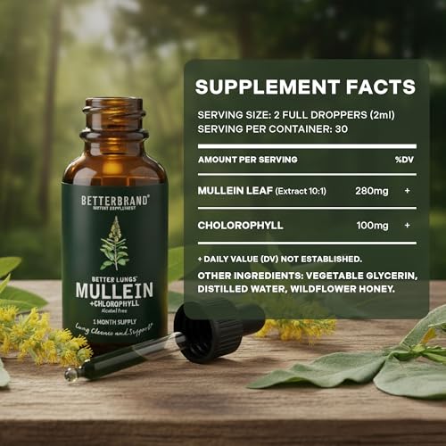 Herbal Mullein Drops for respiratory health