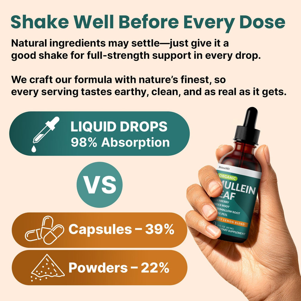 Herbal Mullein Drops for throat comfort