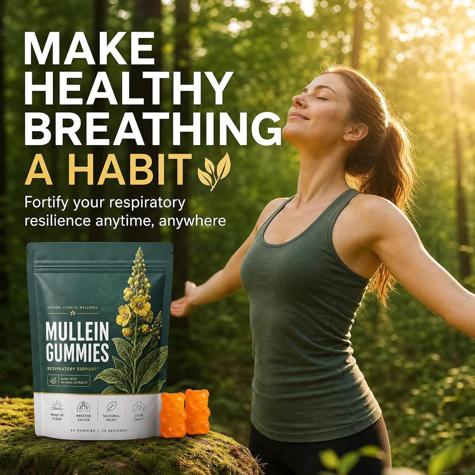 Herbal Mullein gummies for everyday use