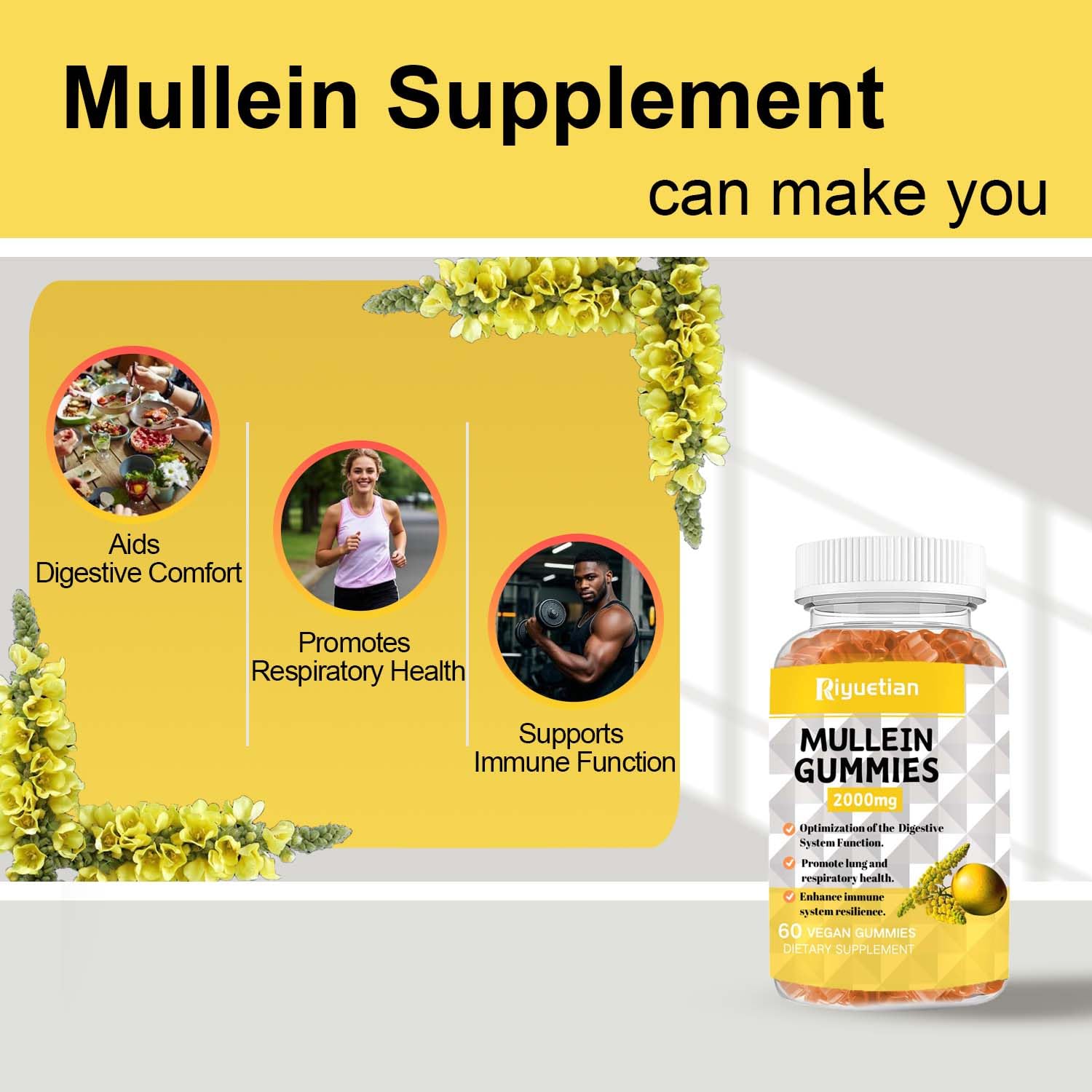 Herbal Mullein gummies for immune support
