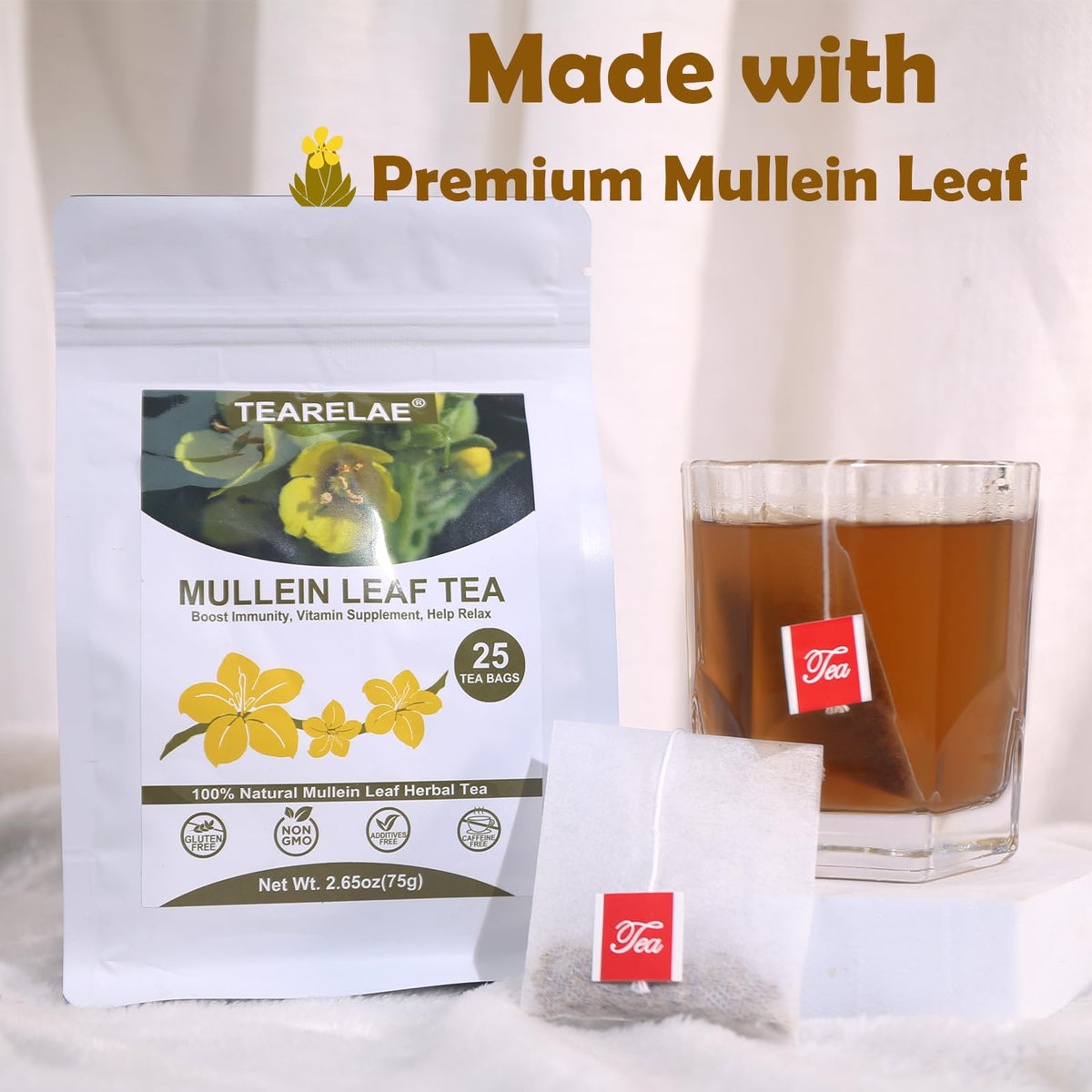 herbal mullein tea bags for relaxation