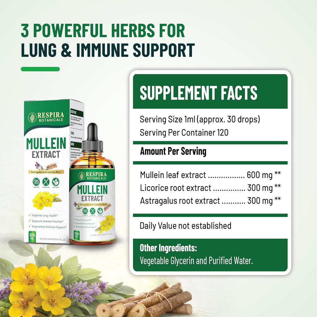 Herbal Mullein tincture for vitality