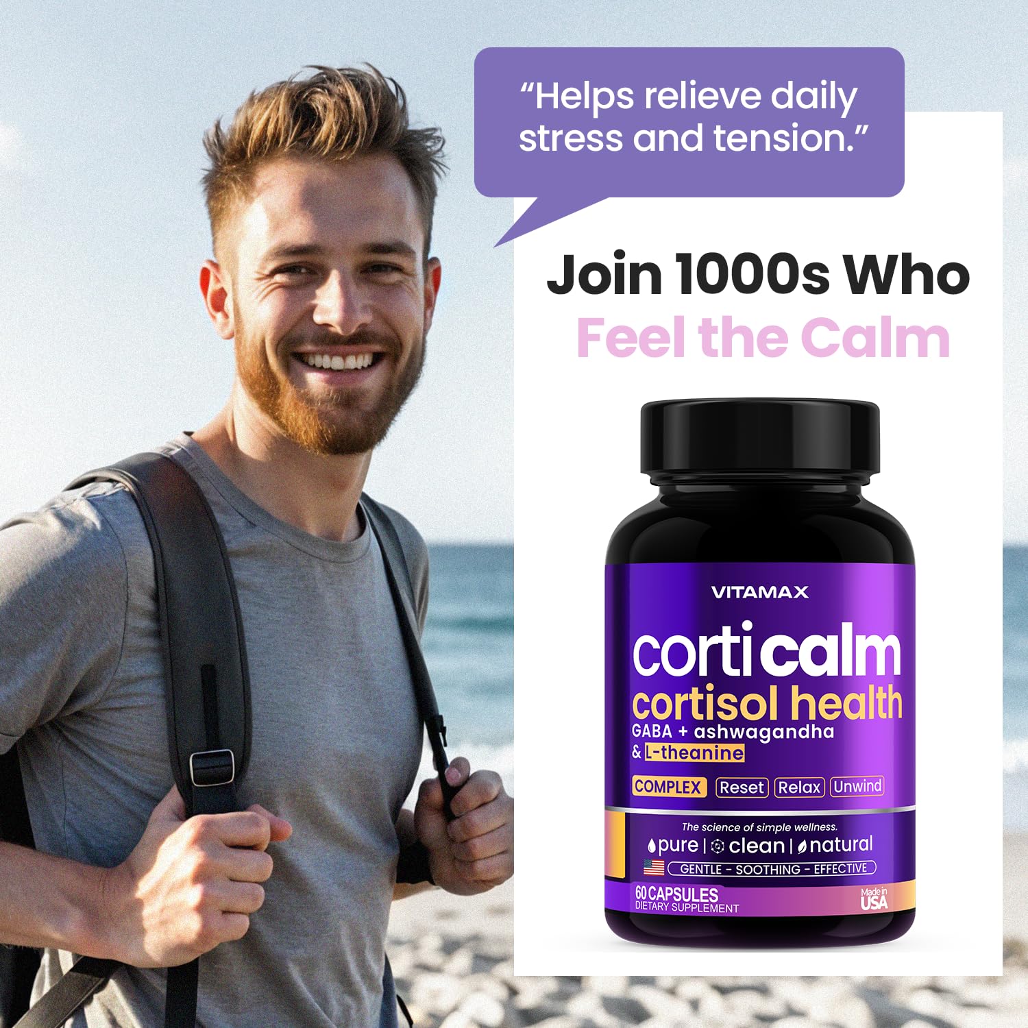 Herbal multivitamin for relaxation and focus