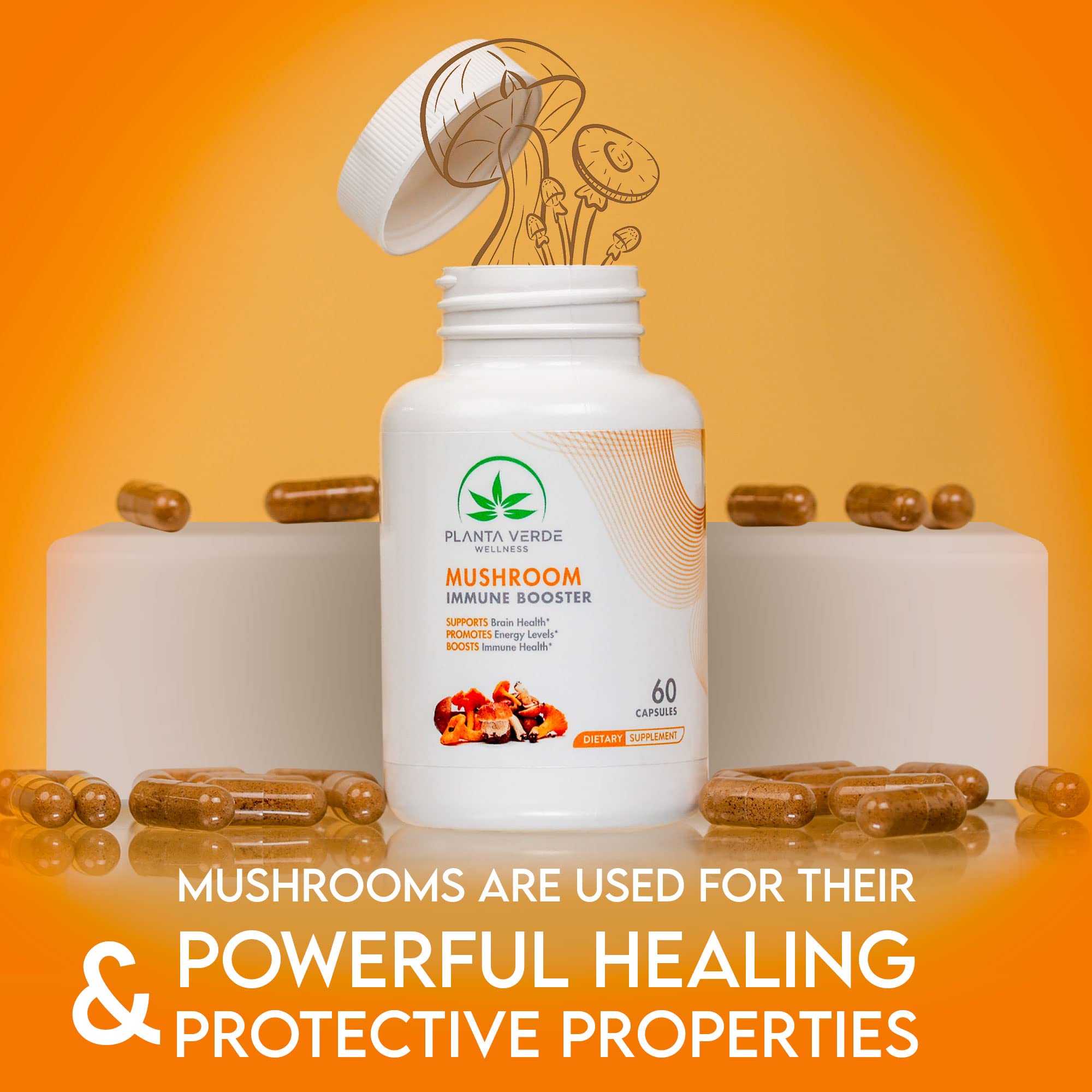 Herbal mushroom blend for wellness