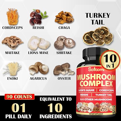 Herbal mushroom capsules for holistic health