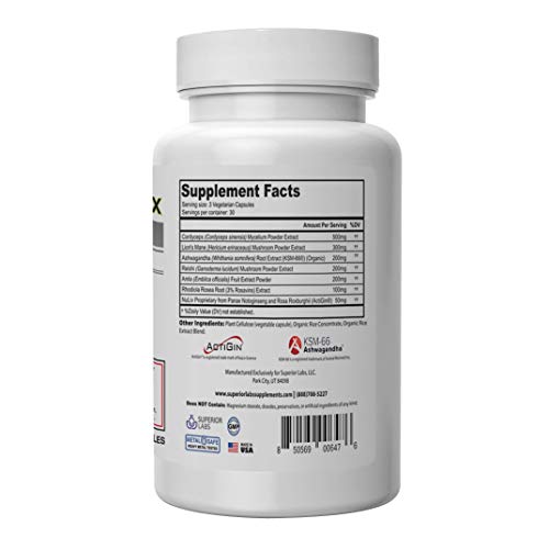 Herbal mushroom capsules for wellness