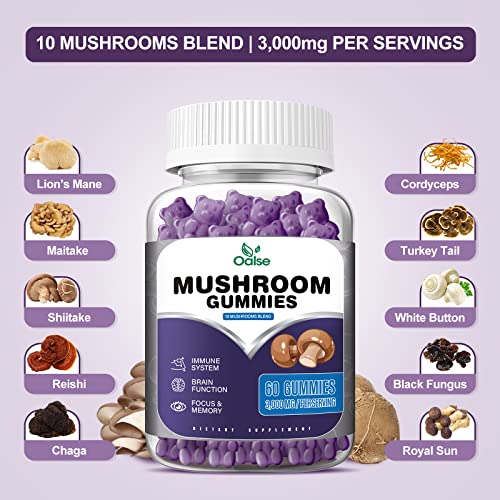 Herbal mushroom gummies for daily health