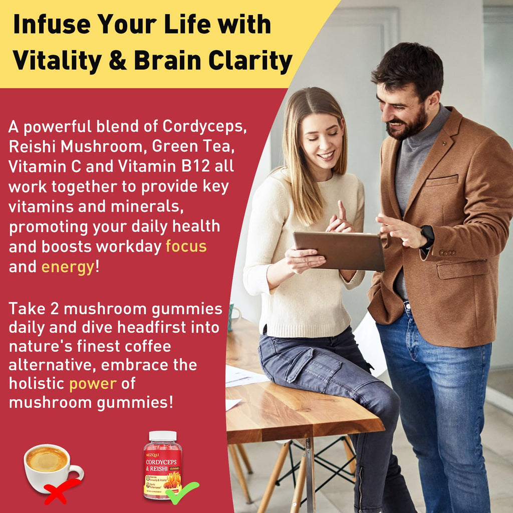 Herbal mushroom gummies for mental clarity