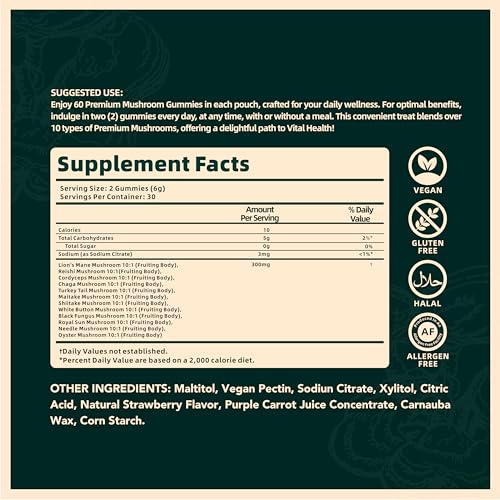 Herbal mushroom supplement for daily health
