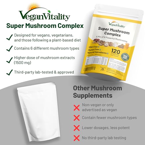 Herbal mushroom supplement for energy boost