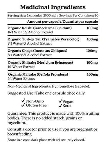 Herbal mushroom supplement for vitality