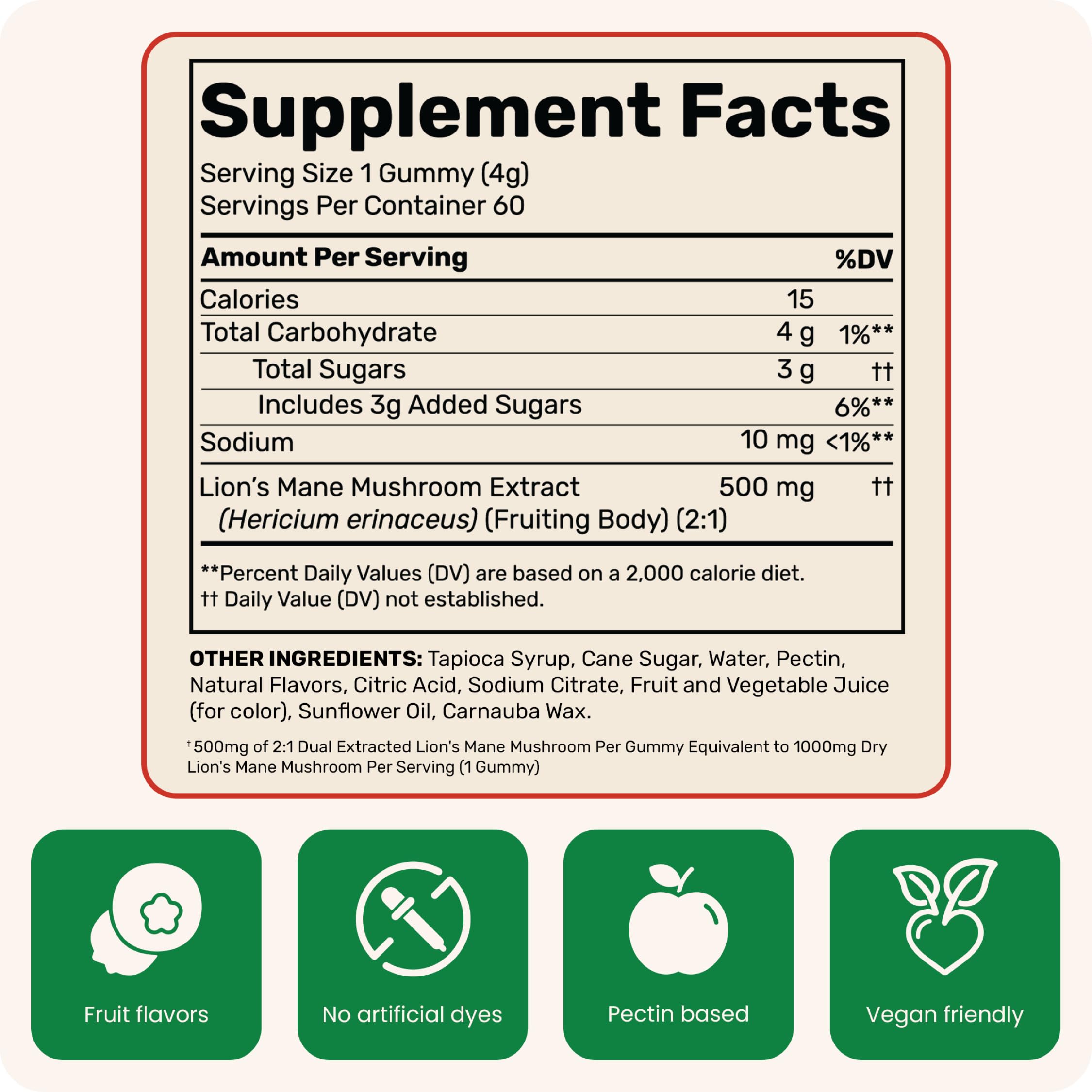 Herbal mushroom supplements for natural energy