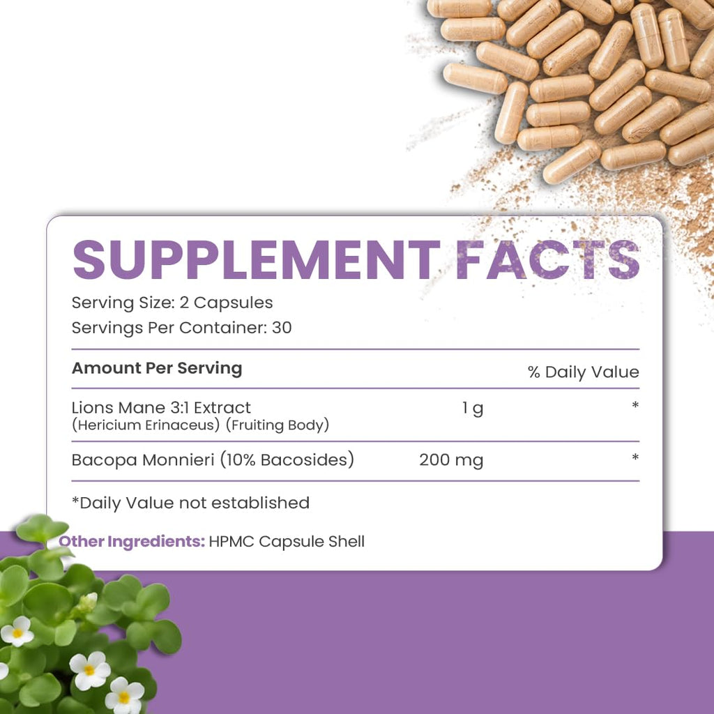 Herbal mushrooms for improved concentration