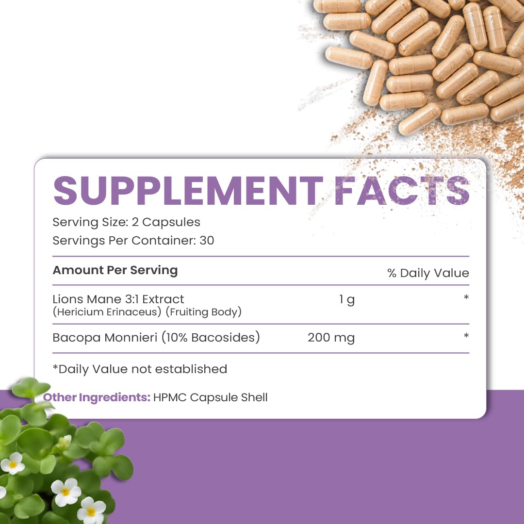 Herbal mushrooms for improved concentration