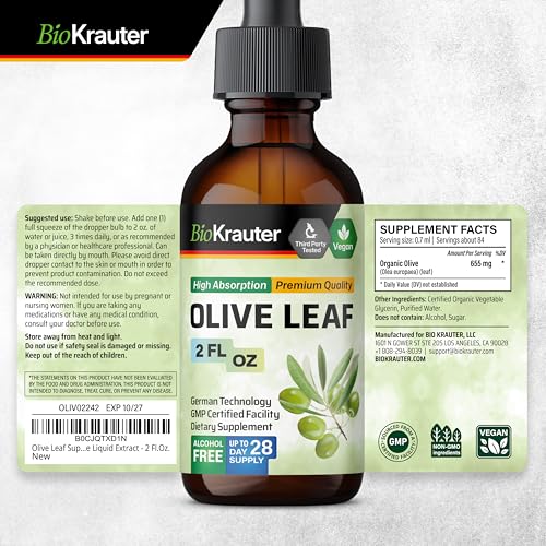 herbal olive leaf extract solution