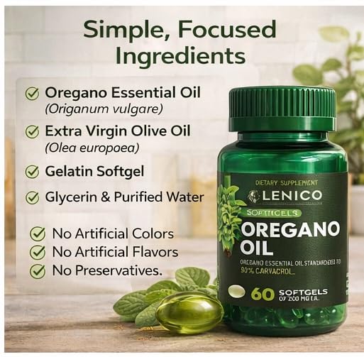 Herbal oregano oil for natural relief