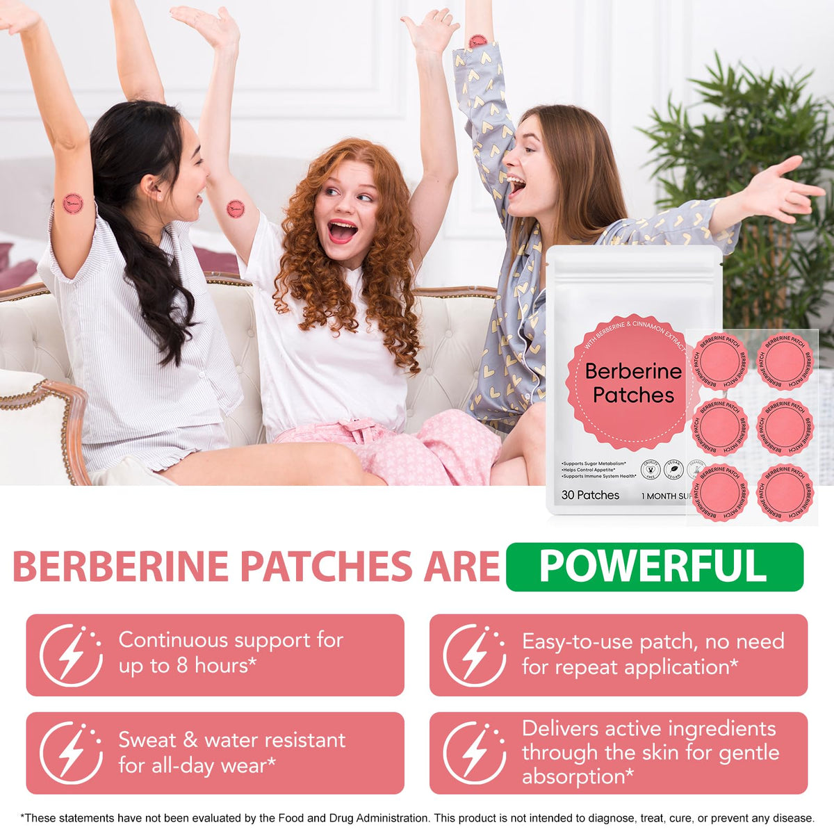 Herbal patches for metabolic support