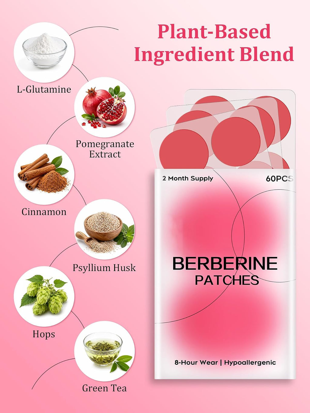 Herbal patches with L-Glutamine benefits
