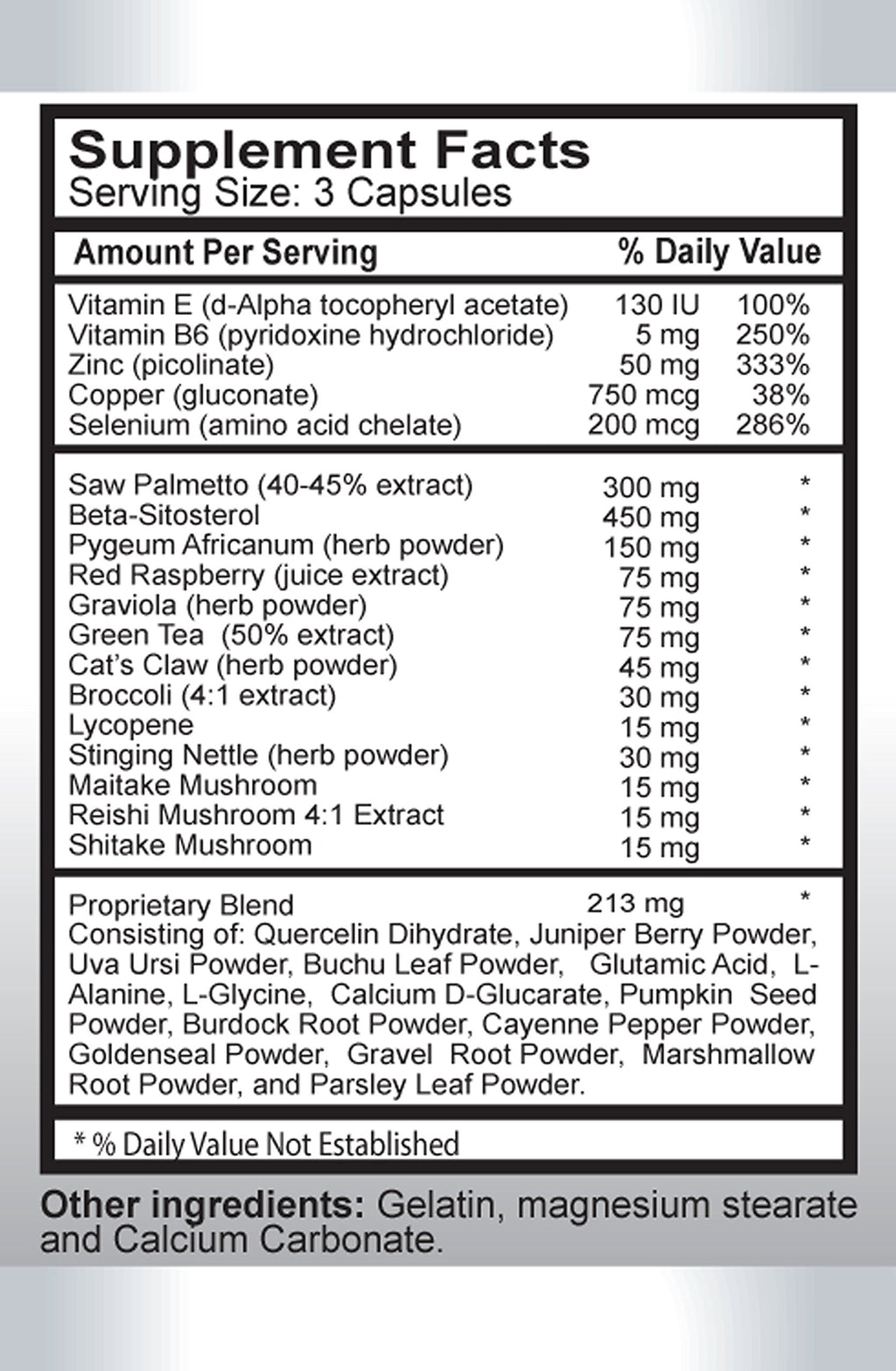 herbal prostate health complex