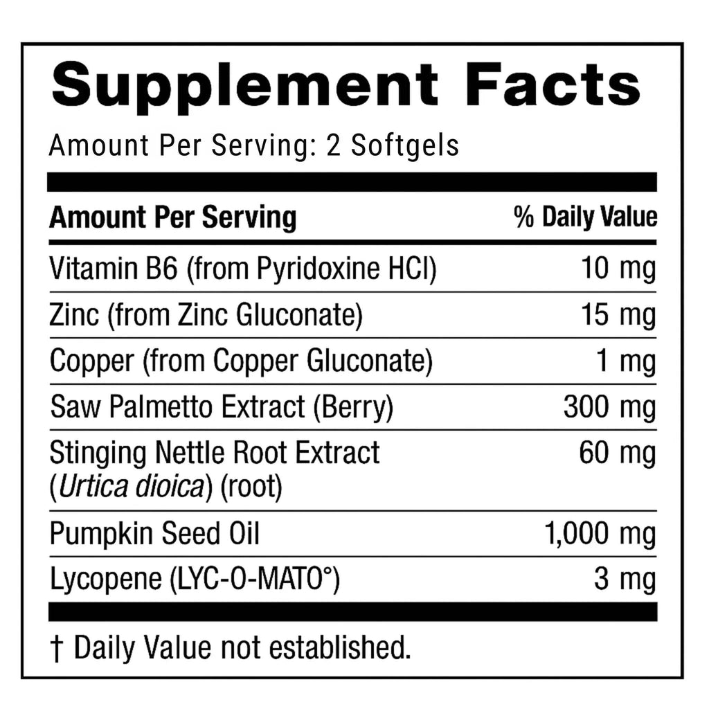 herbal prostate health softgels