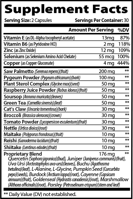 herbal prostate support capsules