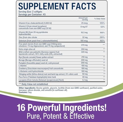 herbal prostate support with 16 herbs