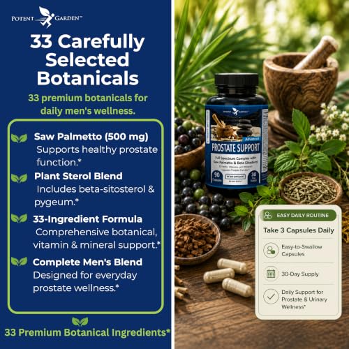 herbal prostate support with beta sitosterol