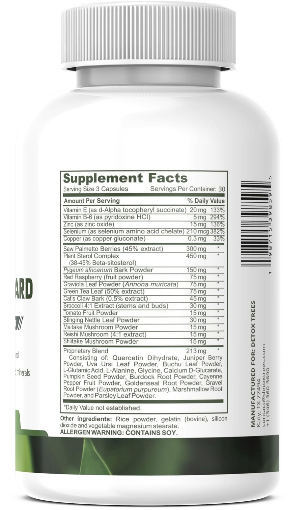 herbal prostate support with saw palmetto