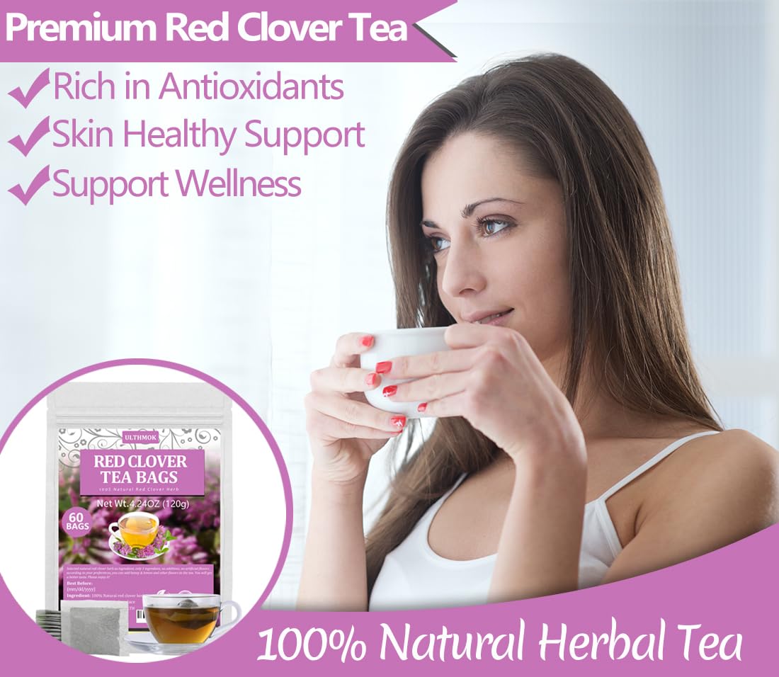 Herbal red clover tea for women