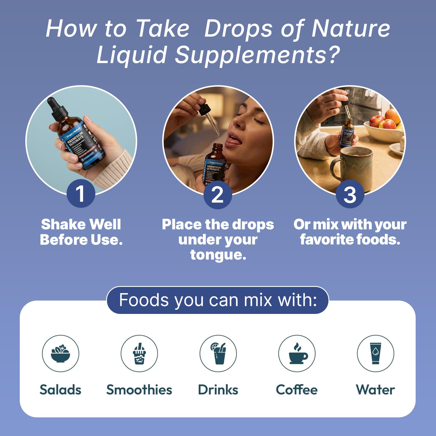 herbal relaxation drops with magnesium
