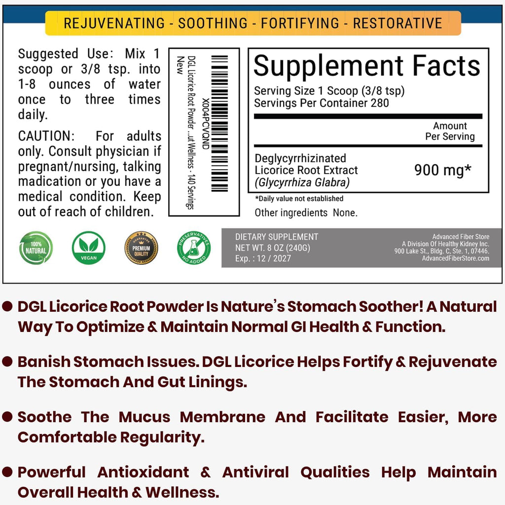 herbal remedy DGL licorice root
