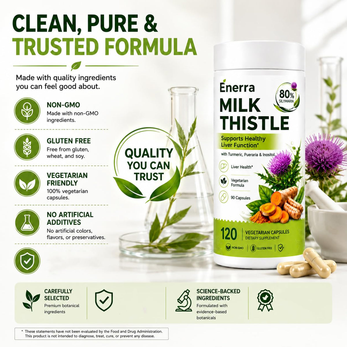 herbal remedy Enerra Milk Thistle capsules