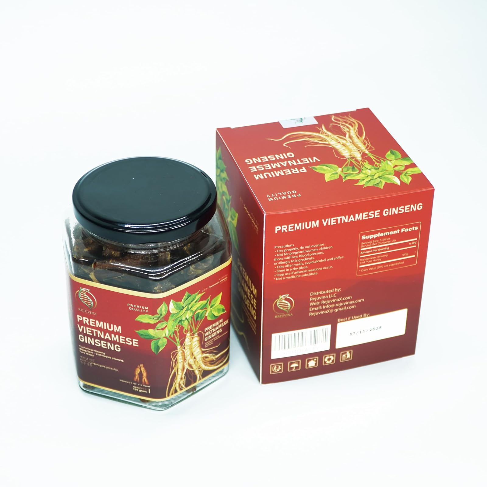 herbal remedy ginseng honey jar