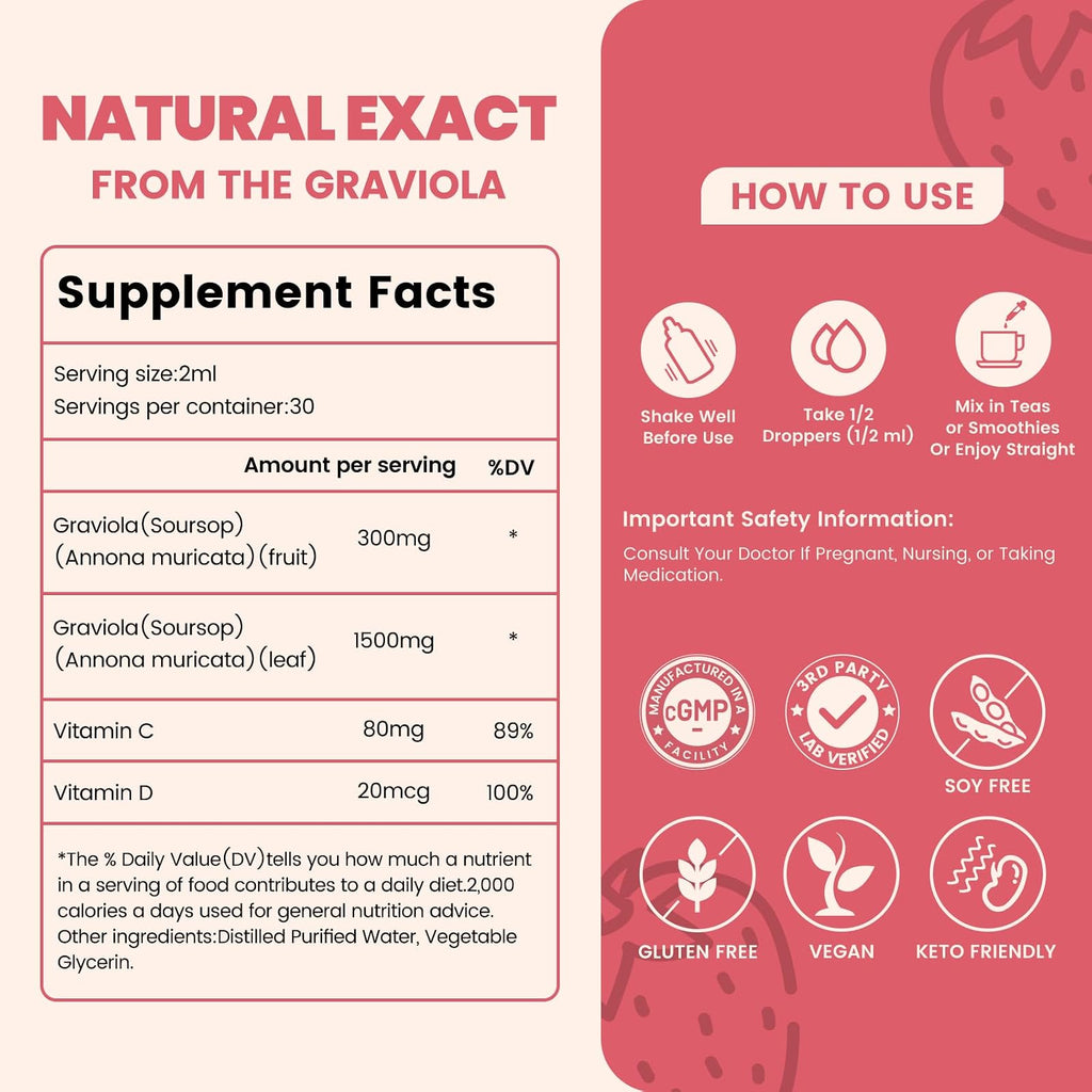 Herbal remedy Graviola leaf extract