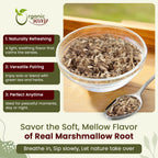 Herbal remedy marshmallow root cut