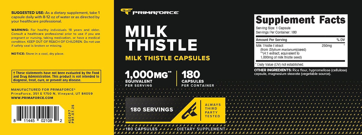 herbal remedy milk thistle capsules