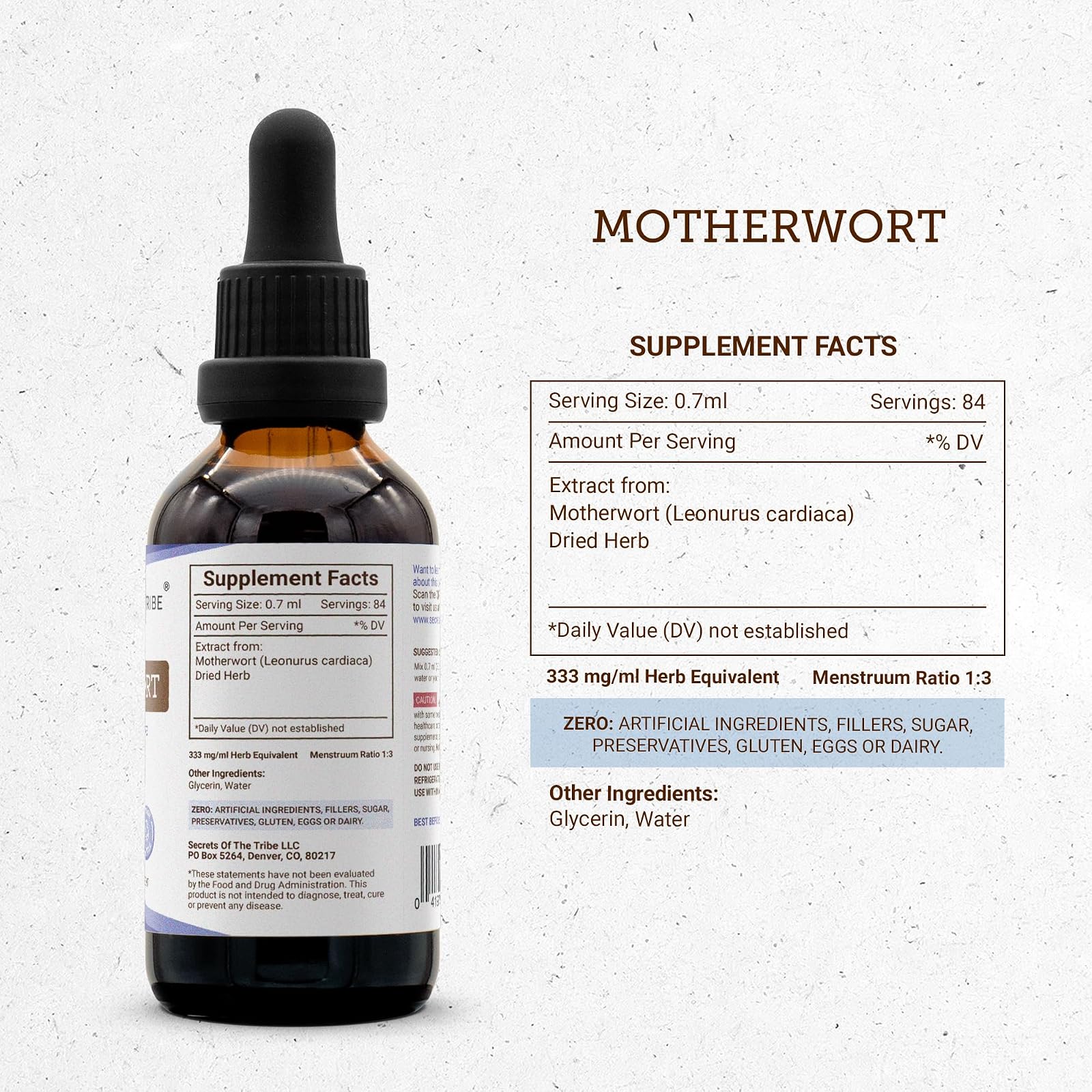 Herbal remedy Motherwort tincture for relaxation