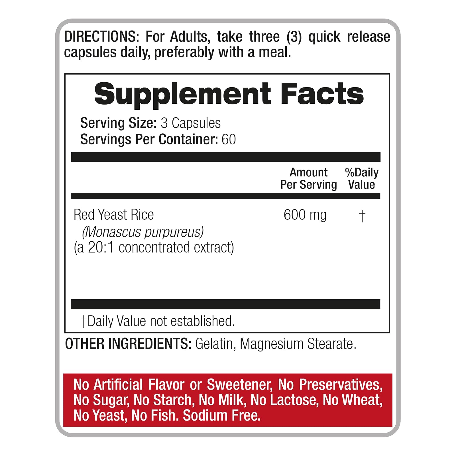 herbal remedy red yeast rice capsules