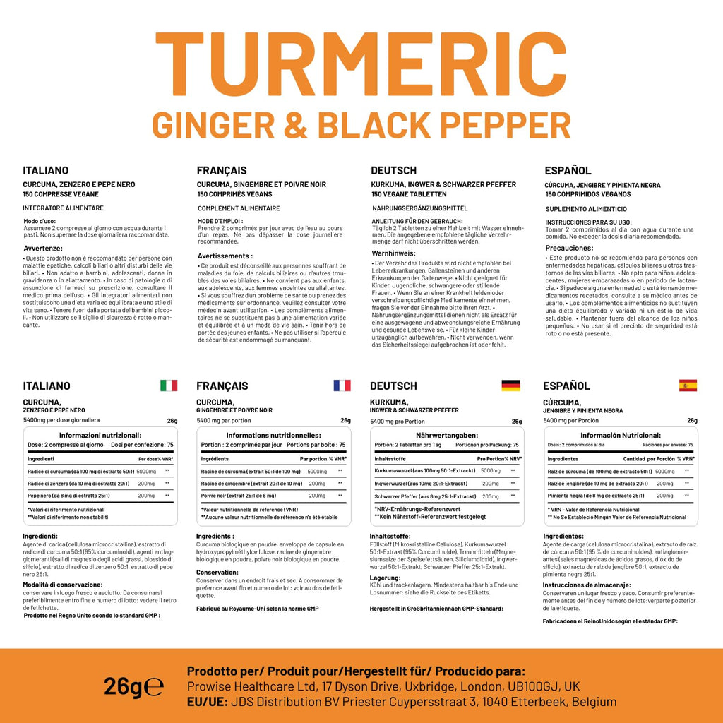 Herbal remedy turmeric with black pepper