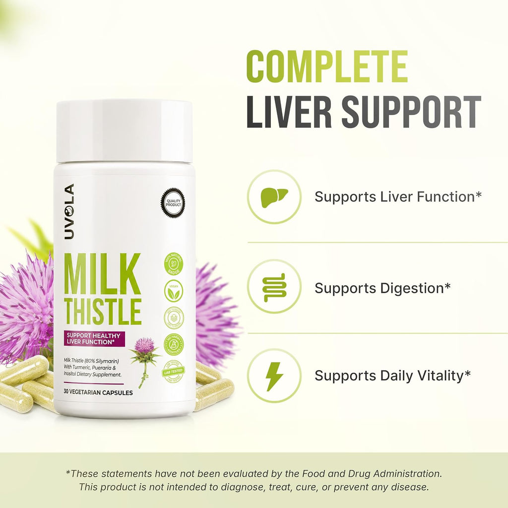 herbal remedy Uvola Milk Thistle capsules
