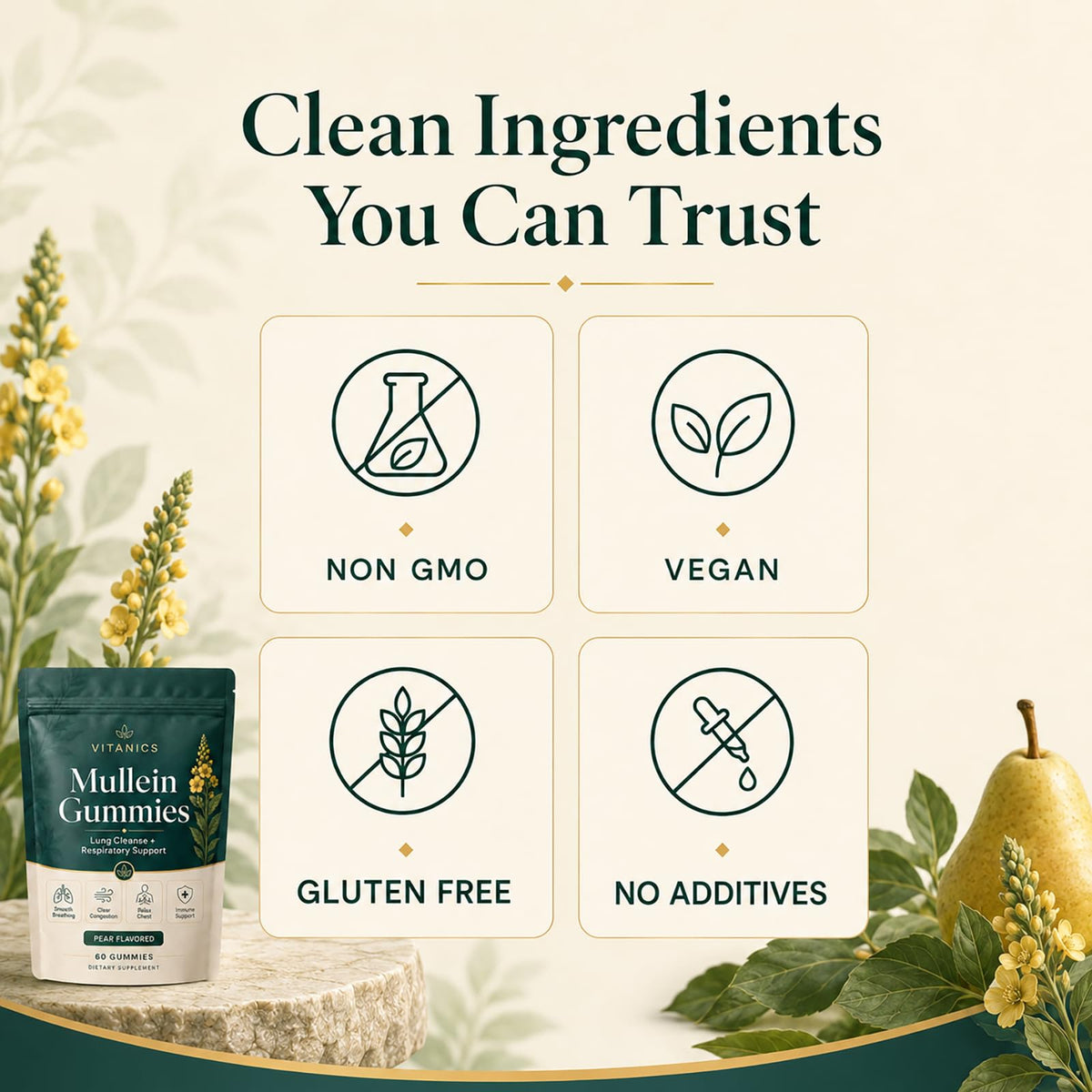 Herbal remedy Vitanics Mullein Gummies